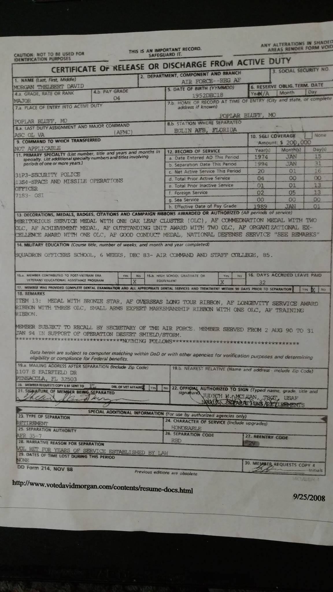 The Ever Elusive DD214 of Sir David – Conjuring Justice